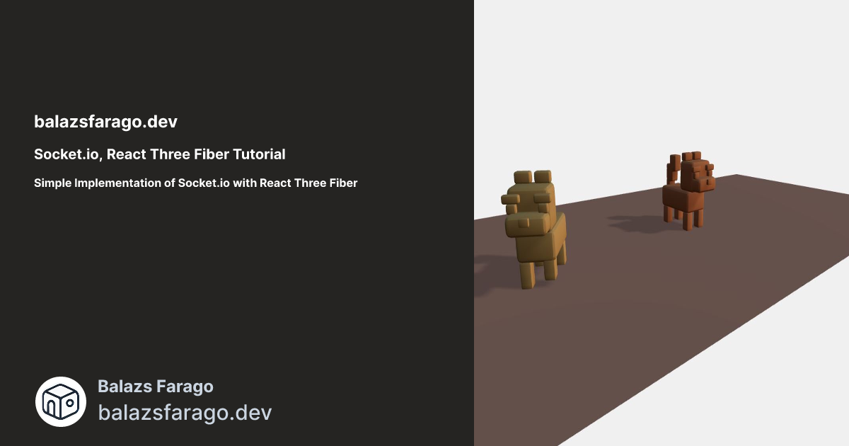 Socket.io, React Three Fiber Tutorial